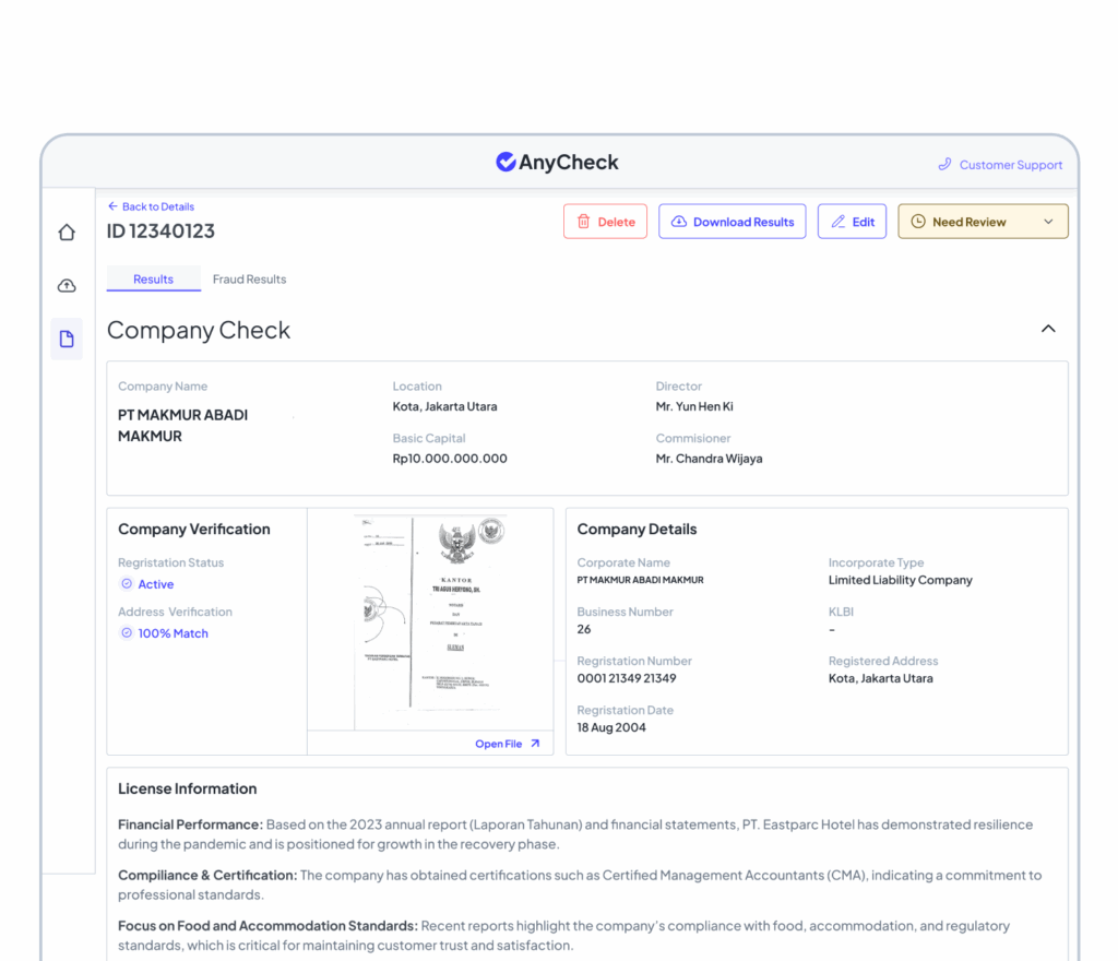 AnyCheck AI | Platform Verifikasi Berbagai Dokumen KYB dan KYC untuk ...